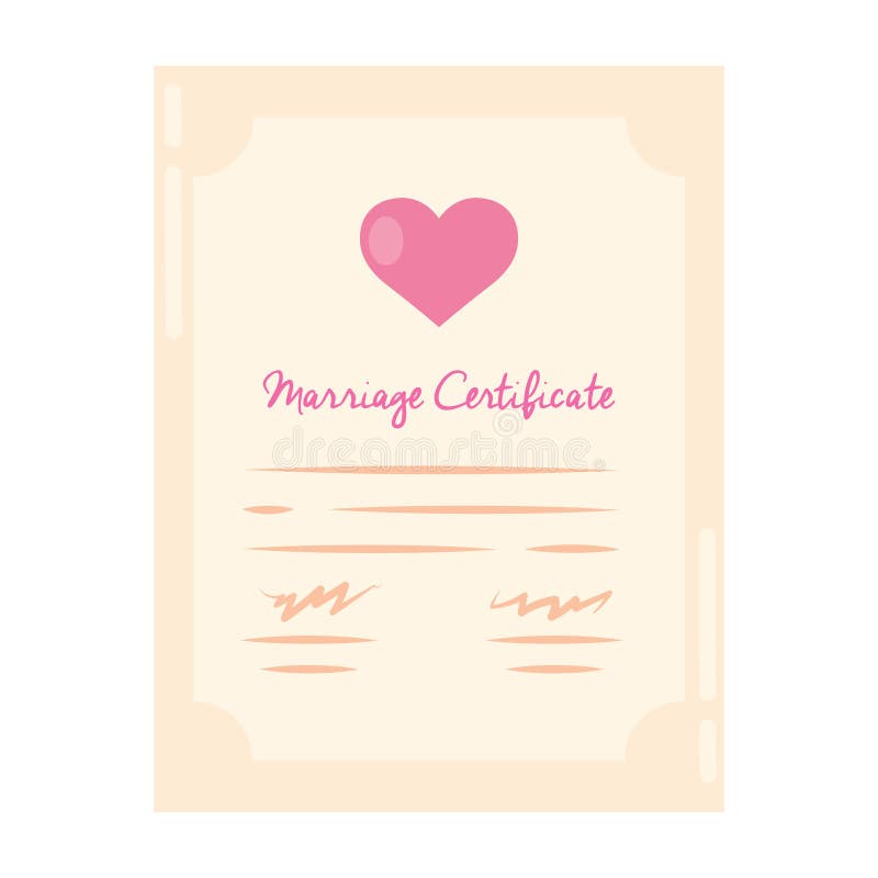 Marriage Certificate Icon. Vector Stock Vector - Illustration of vector ...