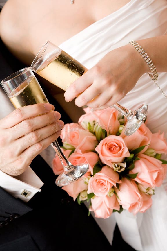 Marriage champagne stock photo. Image of close, bridal - 5572664