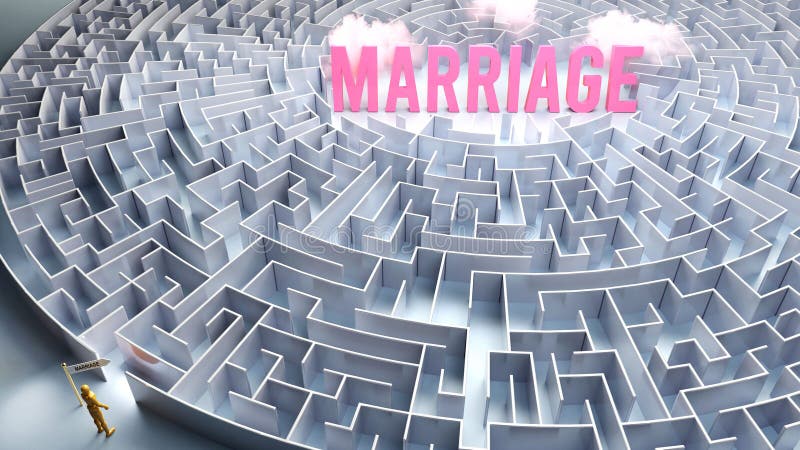 Marriage and a Difficult Path To Reach it Stock Image - Image of ...