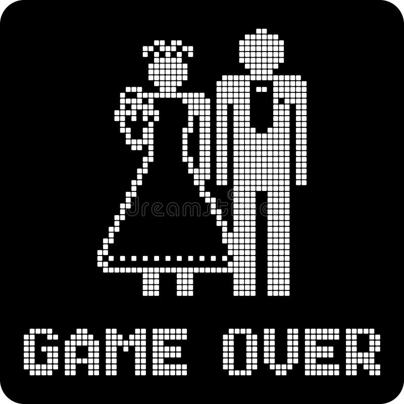 Marriage game over sign stock vector. Illustration of digital - 26580493