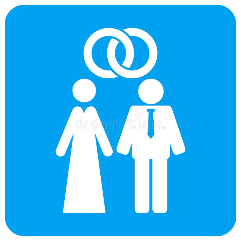 Marriage Persons Rounded Square Raster Icon Stock Illustration ...