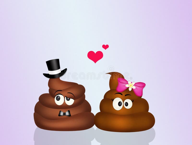 Funny Poop with Paper Toilet Stock Illustration - Illustration of poop ...