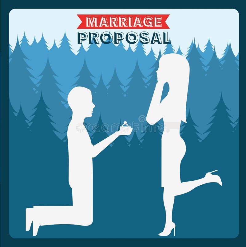 Marriage proposal stock vector. Illustration of elegance - 59222606