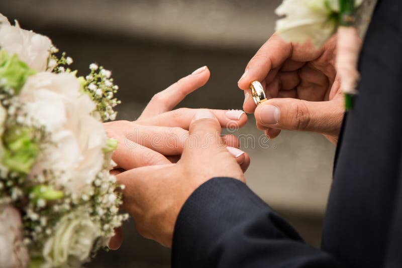Marriage Proposal, Ring on Finger Stock Image - Image of gold, finger ...