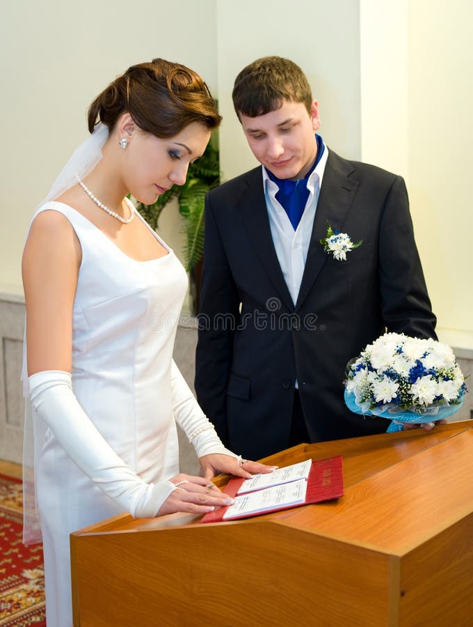 Marriage registration stock photo. Image of brunette - 17707730