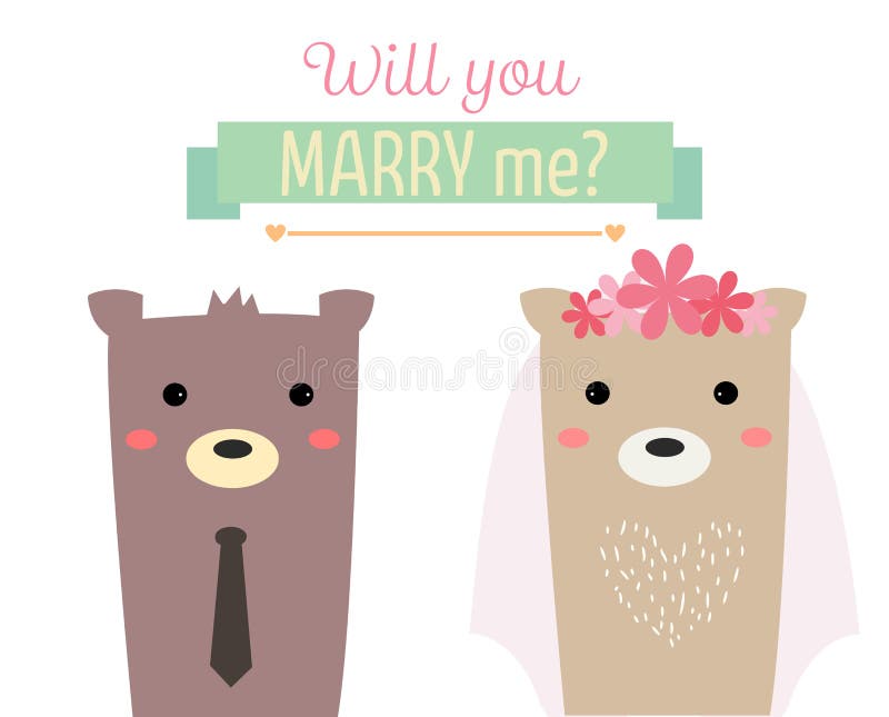 Married bear stock vector. Illustration of drawing, bear - 50003073