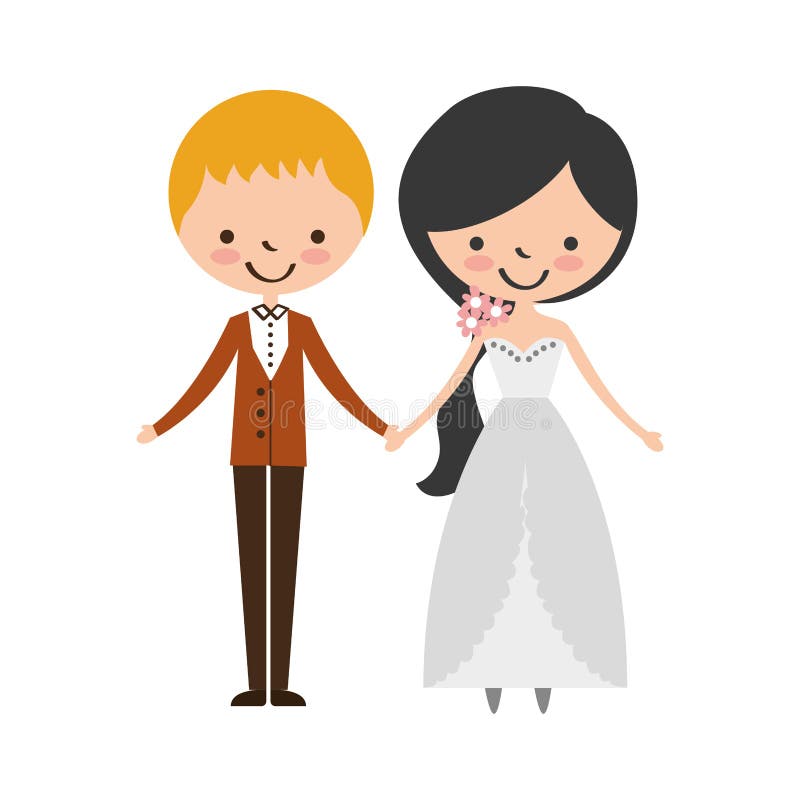 Couple Avatar Characters Icons Stock Vector - Illustration of style ...