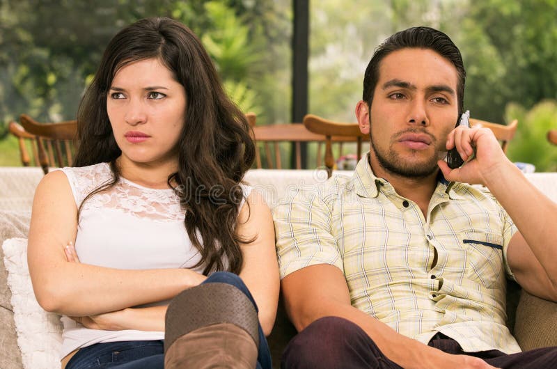 Married Couple Fighting at Home Stock Photo - Image of concept, help ...