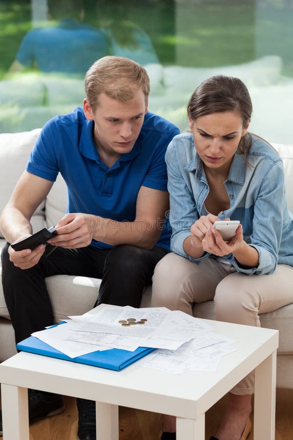 Married Couple with Financial Problems Stock Image - Image of husband ...