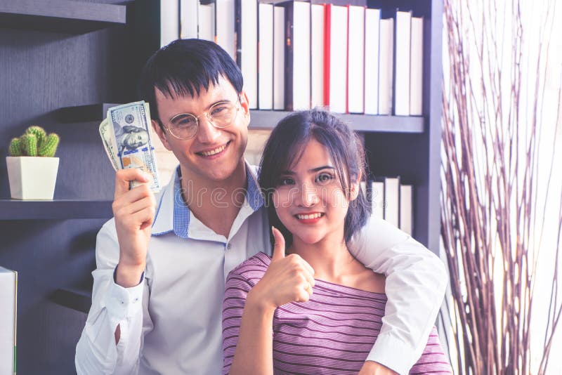 Couple Getting Rich in Family Business Stock Image - Image of adult ...