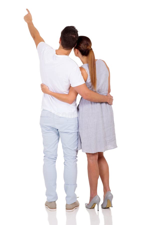 Married couple pointing stock photo. Image of couple - 60217242