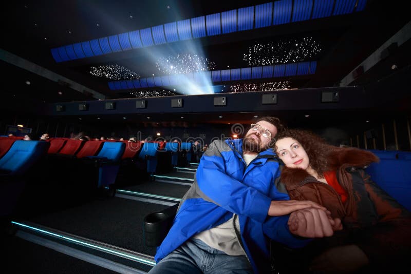 Married Couples Sit on Concert and Hug Stock Image - Image of hall ...