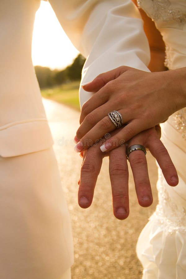 Married Hands stock image. Image of rings, tuxedo, setting - 18698013