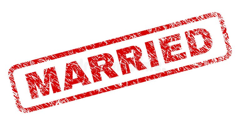 Grunge MARRIED Rounded Rectangle Stamp Stock Vector - Illustration of ...