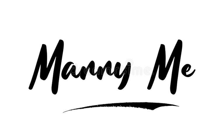 Marry Me Bold Typography Lettering Text Vector Design Quote Stock ...