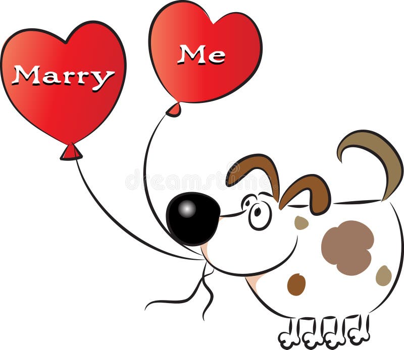 Marry me stock illustration. Illustration of cute, cartoon - 43195017