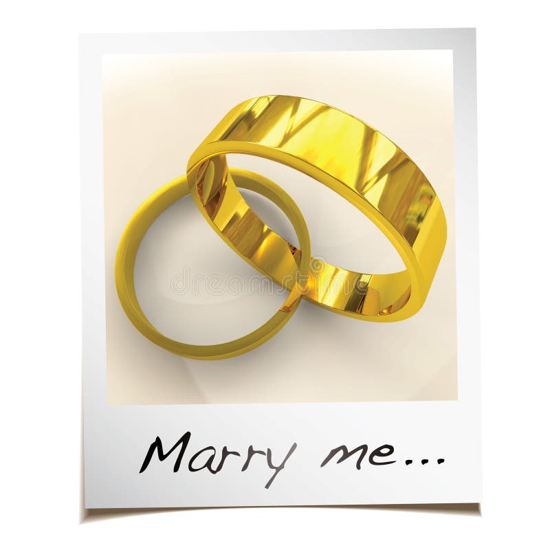 Marry me instant photo stock illustration. Illustration of memories ...