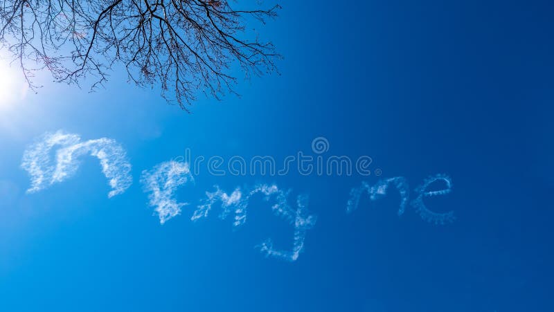 Marry Me Written in the Sky Stock Image - Image of engagement, love ...