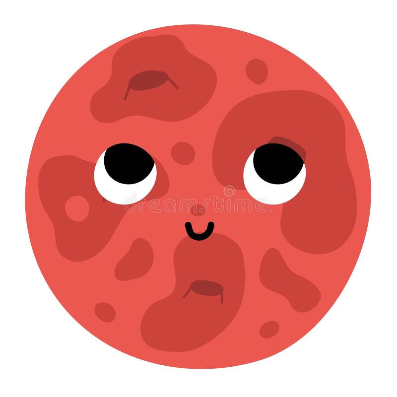 Solar System Poster with Cute Planets. Space Learning Print Stock ...