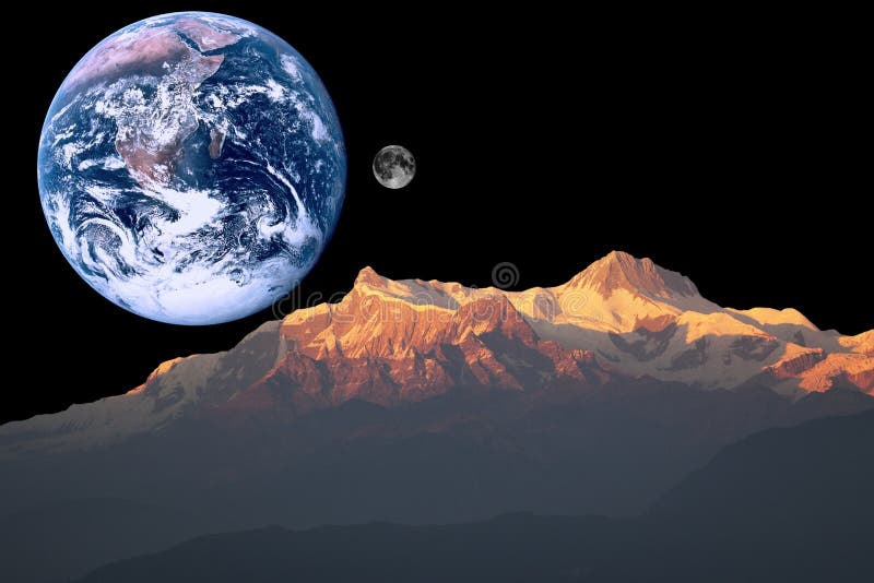 Mars, Aarde en Maan stock afbeelding. Image of buiten - 13086783