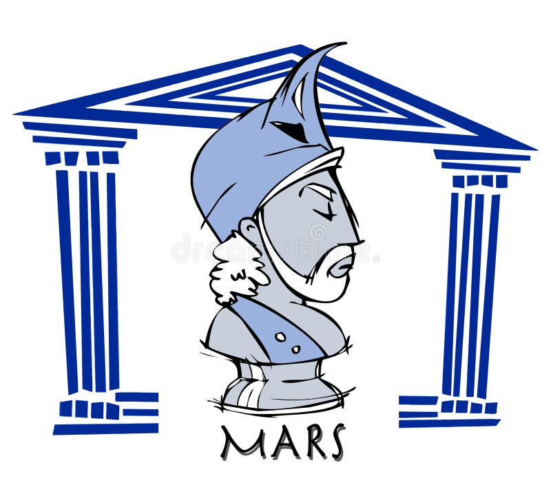 Mars, ares, antiker Gott vektor abbildung. Illustration von olymp ...