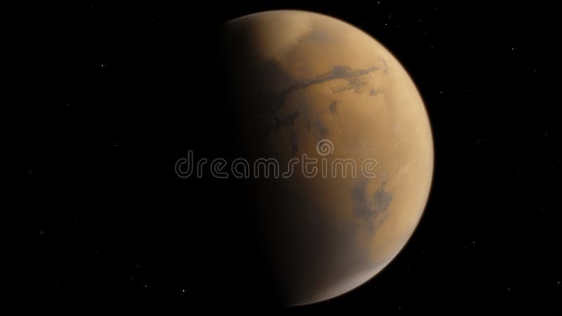 Mars. Astronomy and Science Concept. Space Theme. Stock Illustration ...