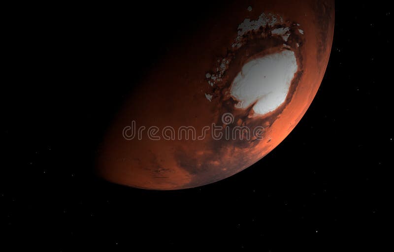 Mars. Astronomy and Science Concept. Space Theme Stock Illustration ...