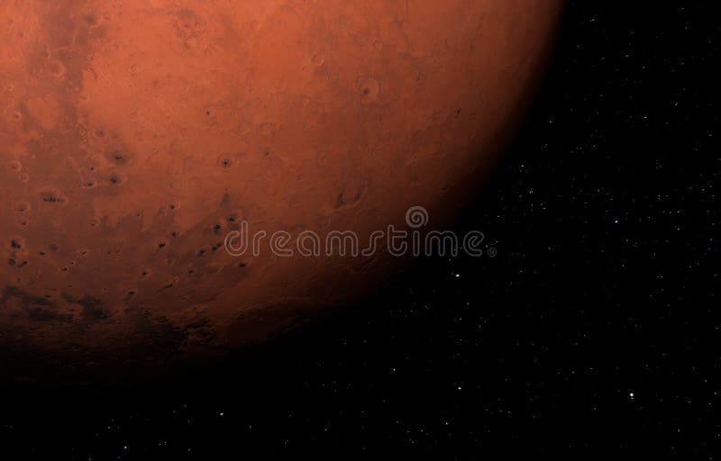 Mars. Astronomy and Science Concept. Space Theme Stock Illustration ...