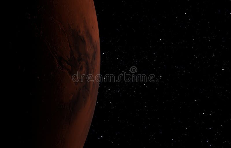 Mars. Astronomy and Science Concept. Space Theme Stock Illustration ...