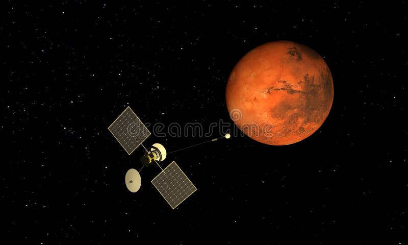 Mars. Astronomy and Science Concept. Space Theme Stock Illustration ...