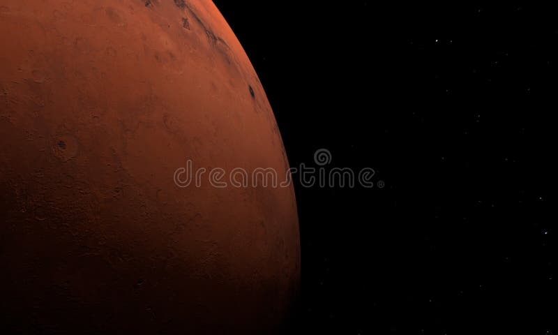 Mars. Astronomy and Science Concept. Space Theme Stock Illustration ...
