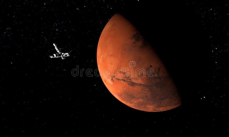 Mars. Astronomy and Science Concept. Space Theme. 3d Illustration Stock ...
