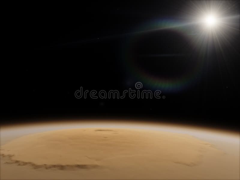 Mars. Astronomy and Science Concept. Space Theme Stock Illustration ...