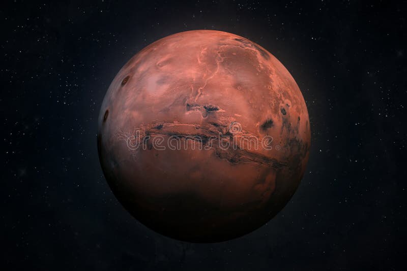 Mars. Astronomy and Science Concept. Space Theme Stock Illustration ...