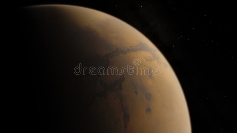 Mars. Astronomy and Science Concept. Space Theme. Stock Illustration ...
