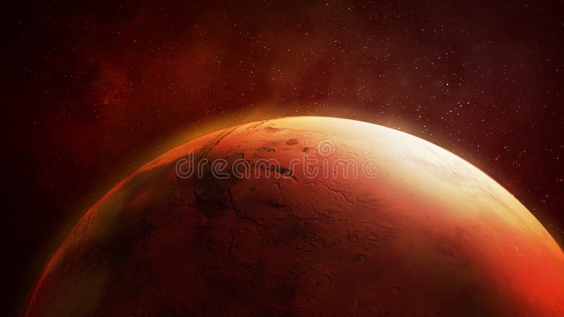 Close Up View of the Red Planet Mars. Stock Photo - Image of hemisphere ...