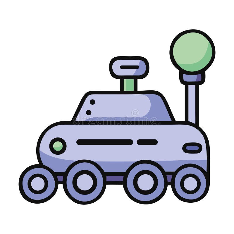 Mars Car Space Exploration Icon Stock Vector - Illustration of ...