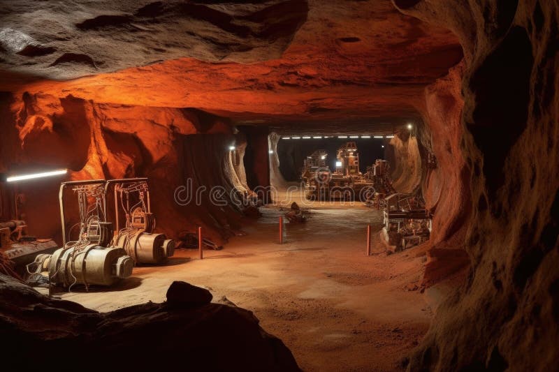 Mars Colonization, Space Planet Colony Underground. Generative AI Stock ...