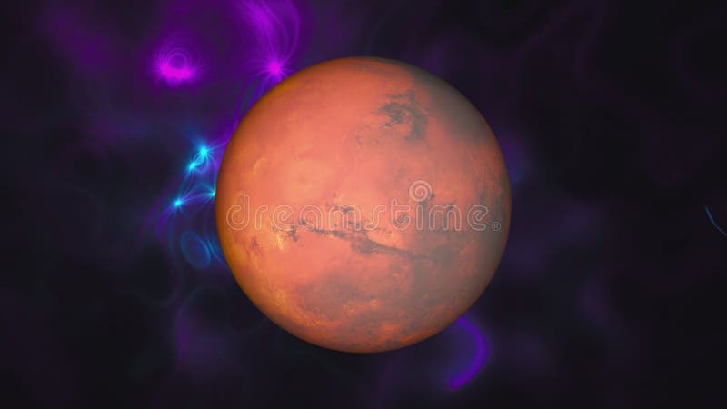 Mars with energy stock illustration. Illustration of animation - 275719697