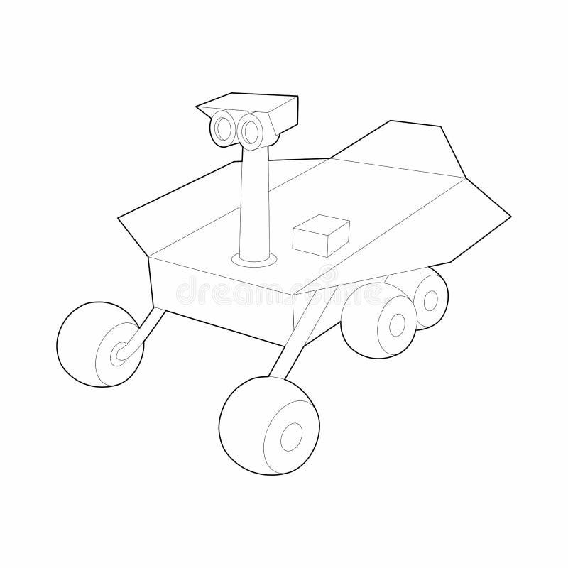 Mars Exploration Rover Icon, Outline Style Stock Vector - Illustration ...