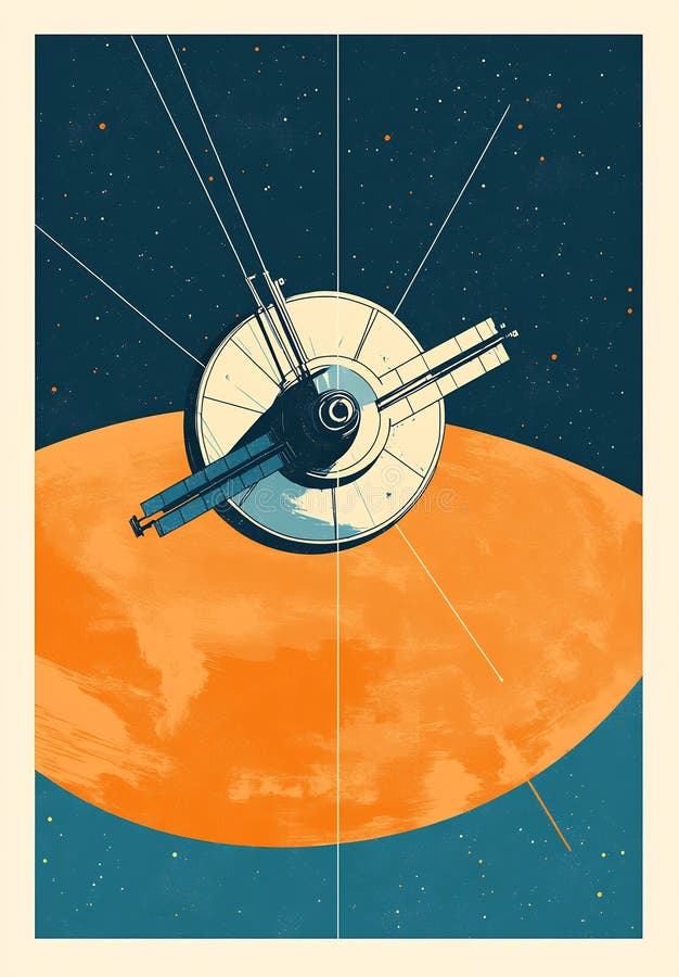 Mars Exploration Spacecraft in Orbit Stock Image - Image of system ...