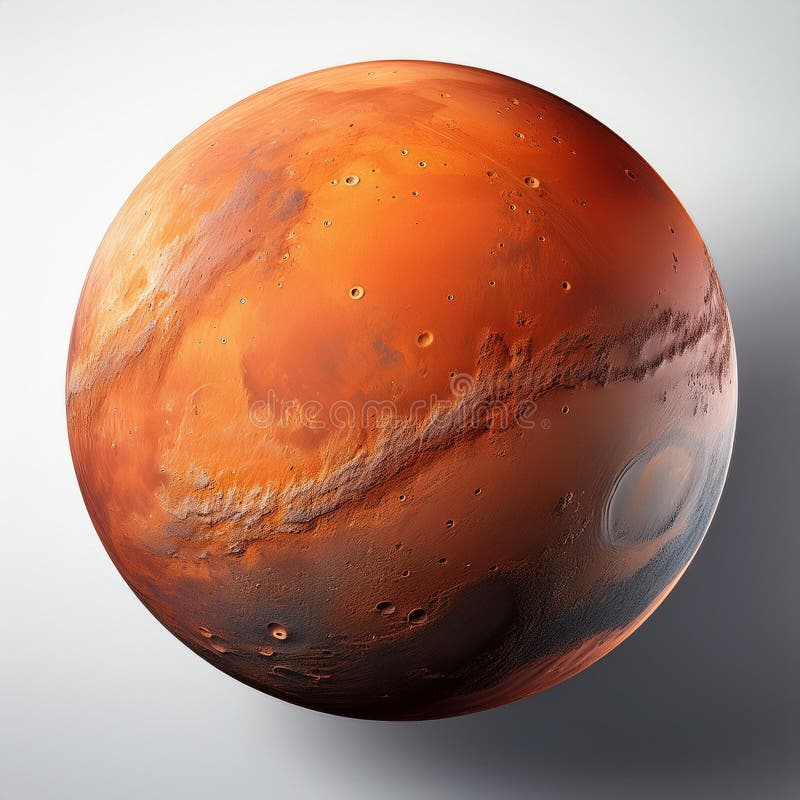 Mars Planet Isolated. Solar System. AI Generated Stock Illustration - Illustration of galaxy ...