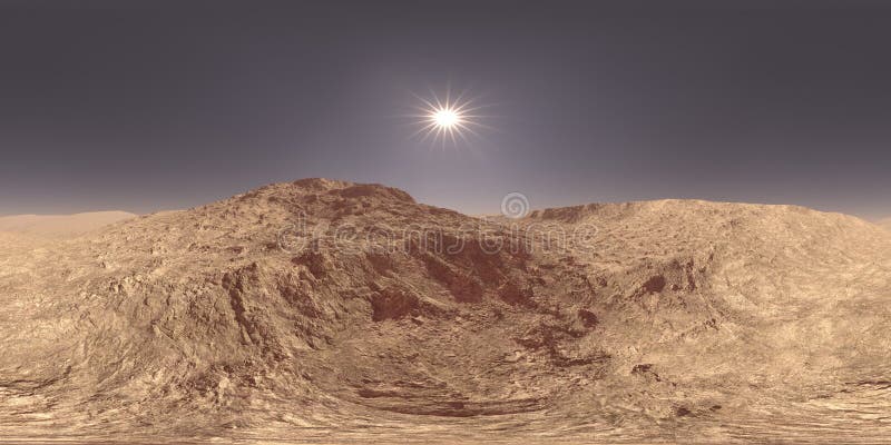 Mars HDRI Environment Map stock illustration. Illustration of cosmos ...