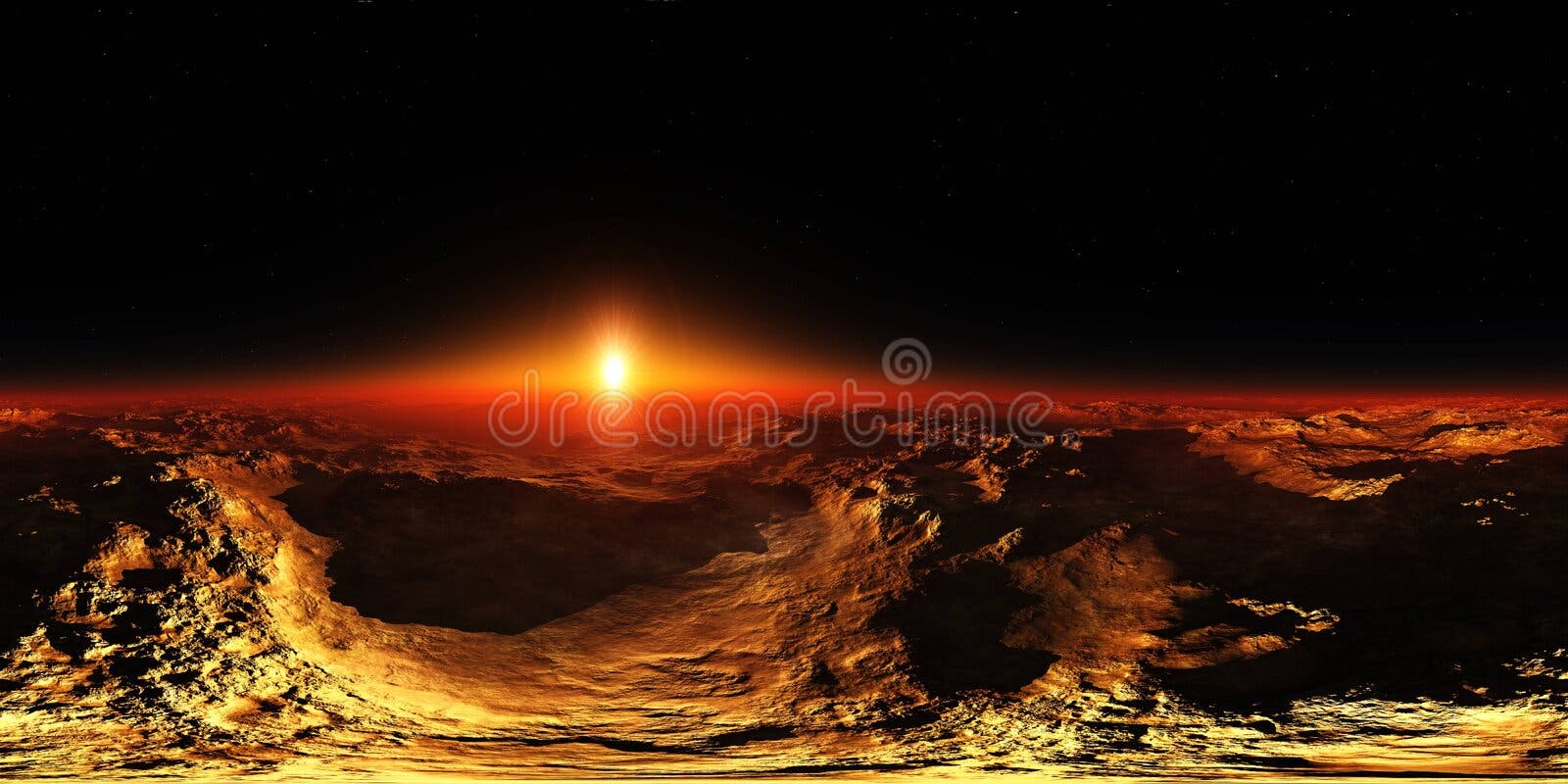 Mars, HDRI, Environment Map Stock Illustration - Illustration of ...