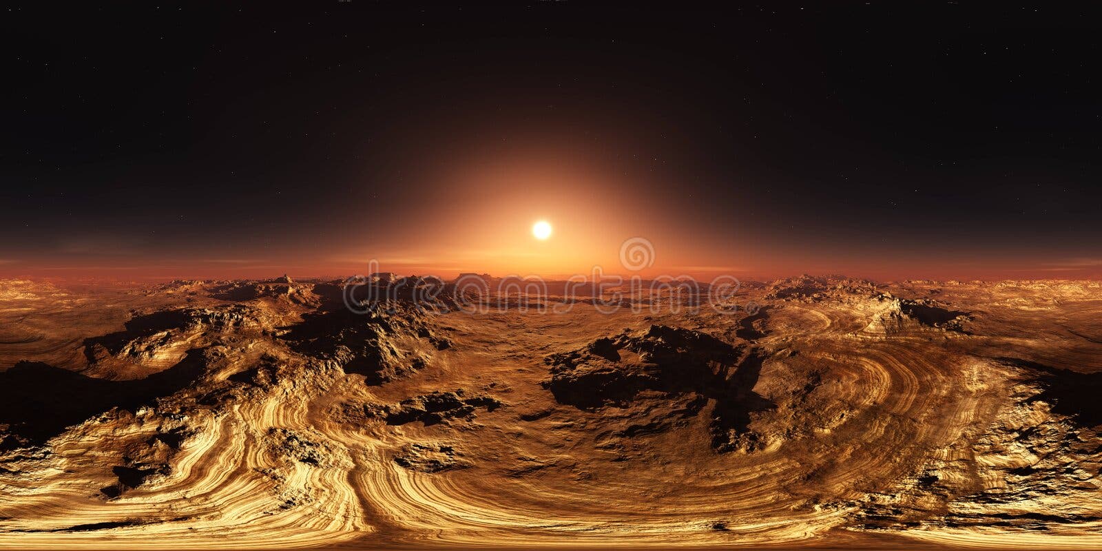 Mars, HDRI, Environment Map Stock Illustration - Illustration of ...