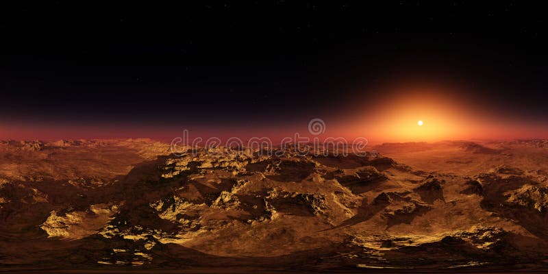 Mars, HDRI, Environment Map Stock Illustration - Illustration of ...