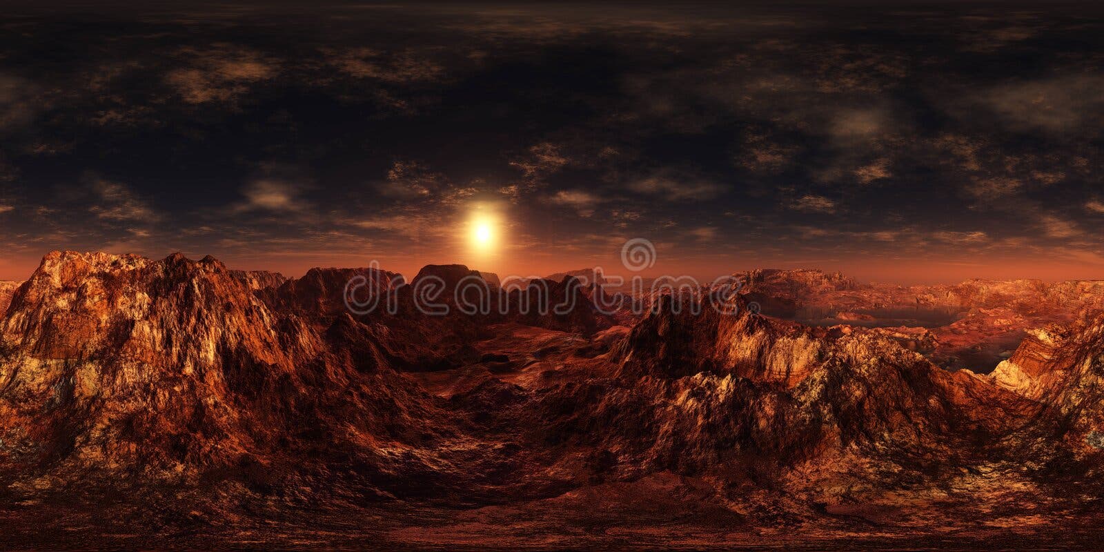 Mars, HDRI, Environment Map Stock Illustration - Illustration of ...
