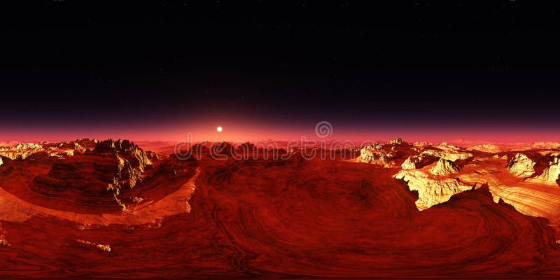 Mars, HDRI, Environment Map Stock Illustration - Illustration of ...