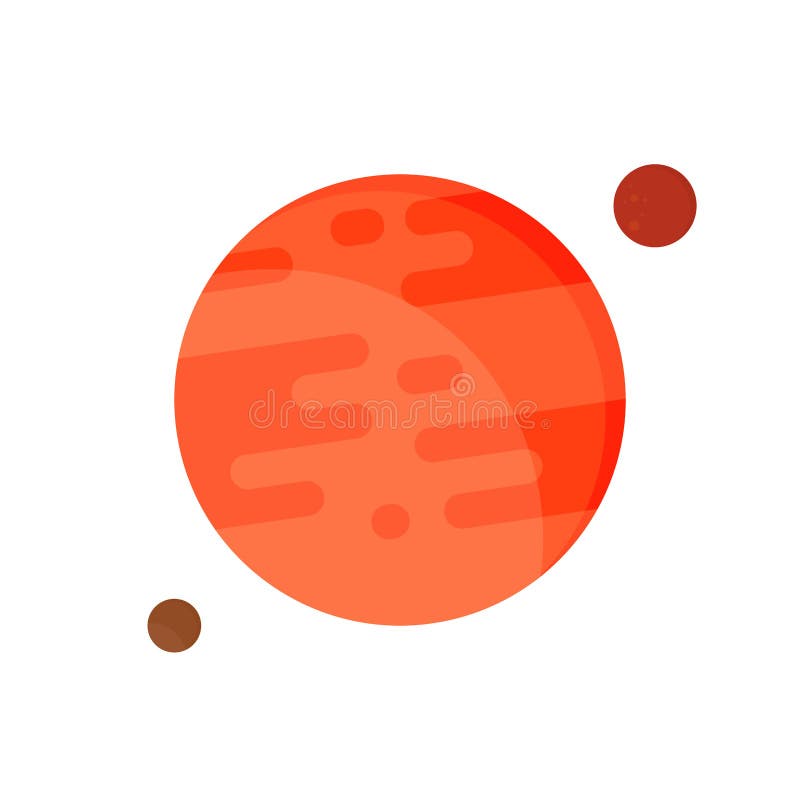 Mars Icon, Planet Graphic Design Template, Isolated Object, Vector ...