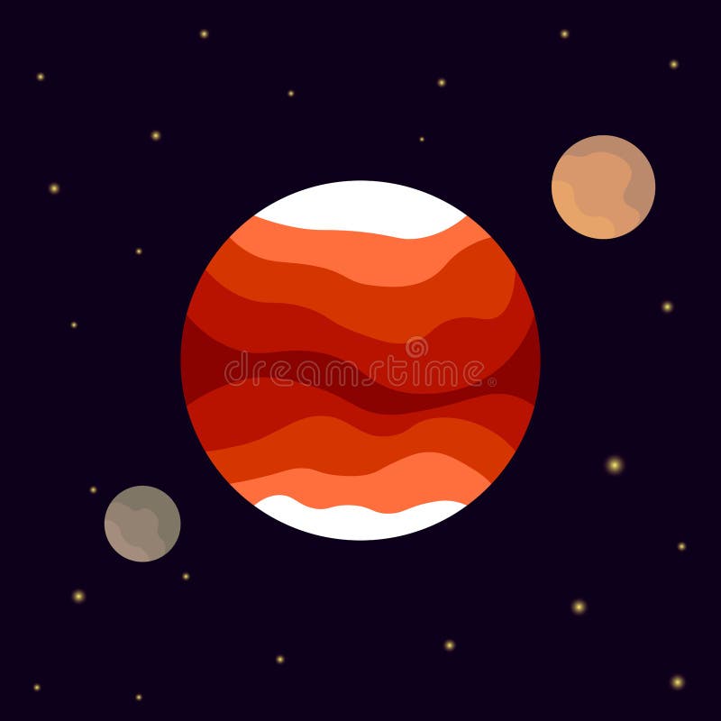 Mars Icon, Planet Graphic Design Template, Isolated Object, Vector ...
